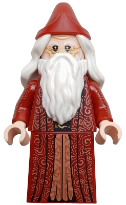 HP488 Albus Dumbledore - Dark Red Robe, White Hair, Printed Arms ...