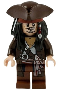 POC011 Captain Jack Sparrow with Tricorne – Bricks and Minifigs Ontario