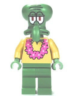 BOB035 Squidward - Pink Lei – Bricks and Minifigs Ontario