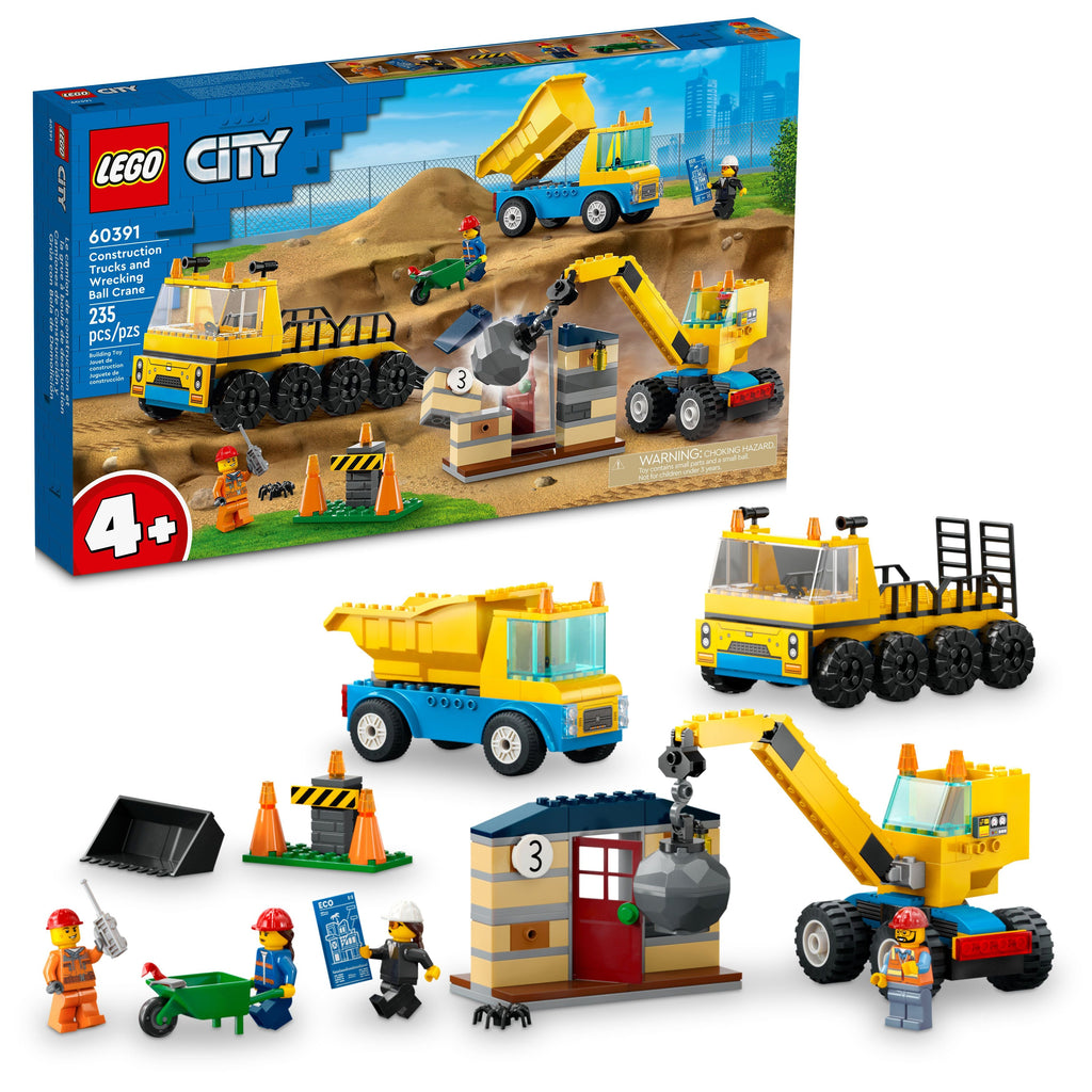 60391 Construction Trucks and Wrecking Ball Cr – Bricks and Minifigs ...