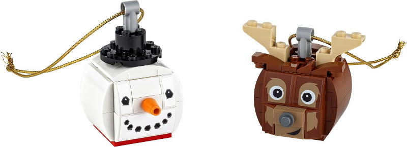 854050 Snowman and Reindeer Ornament – Bricks and Minifigs Ontario